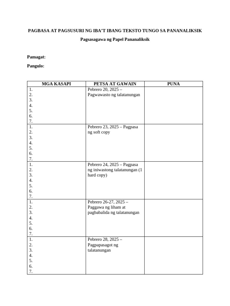 Computerized Table Format | PDF