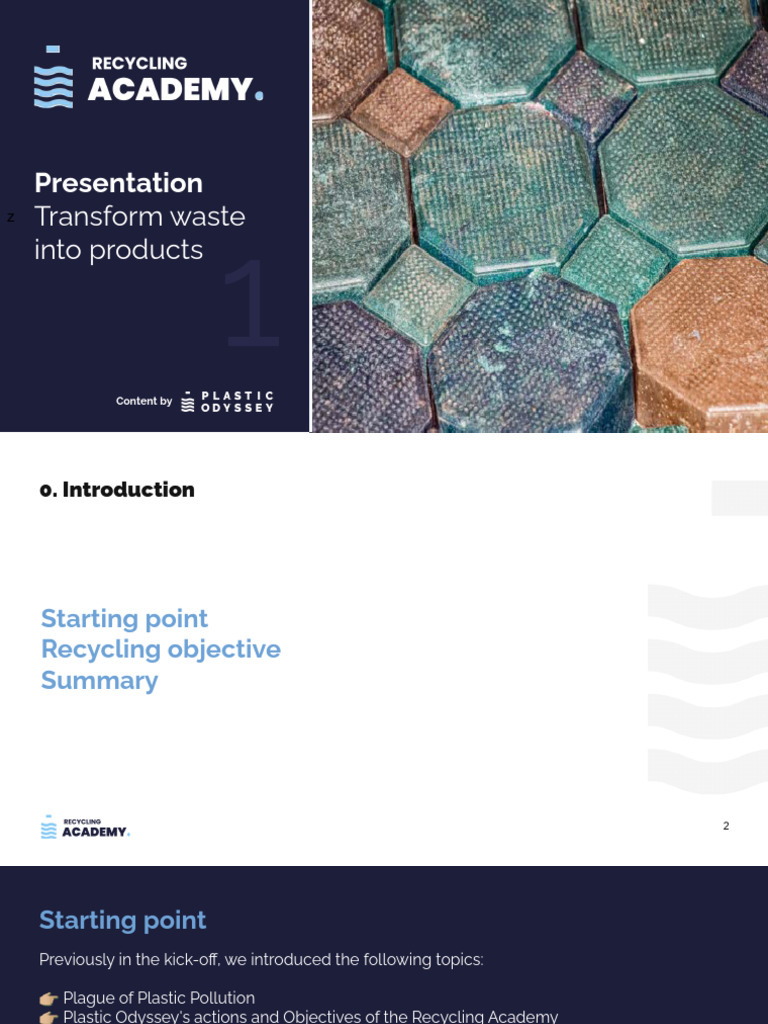 Presentation - Transform Waste Into Products - Recycling Academy | PDF ...