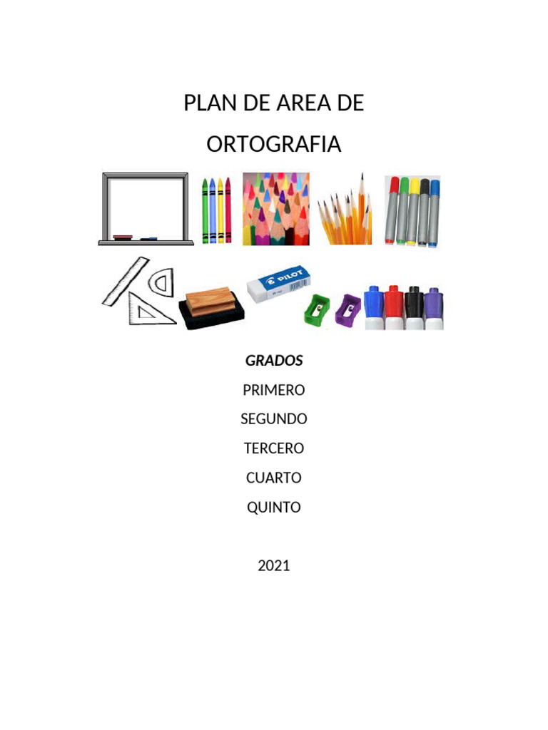 Plan de Ortografía para Primaria 2021 | PDF | Ortografía | Comunicación