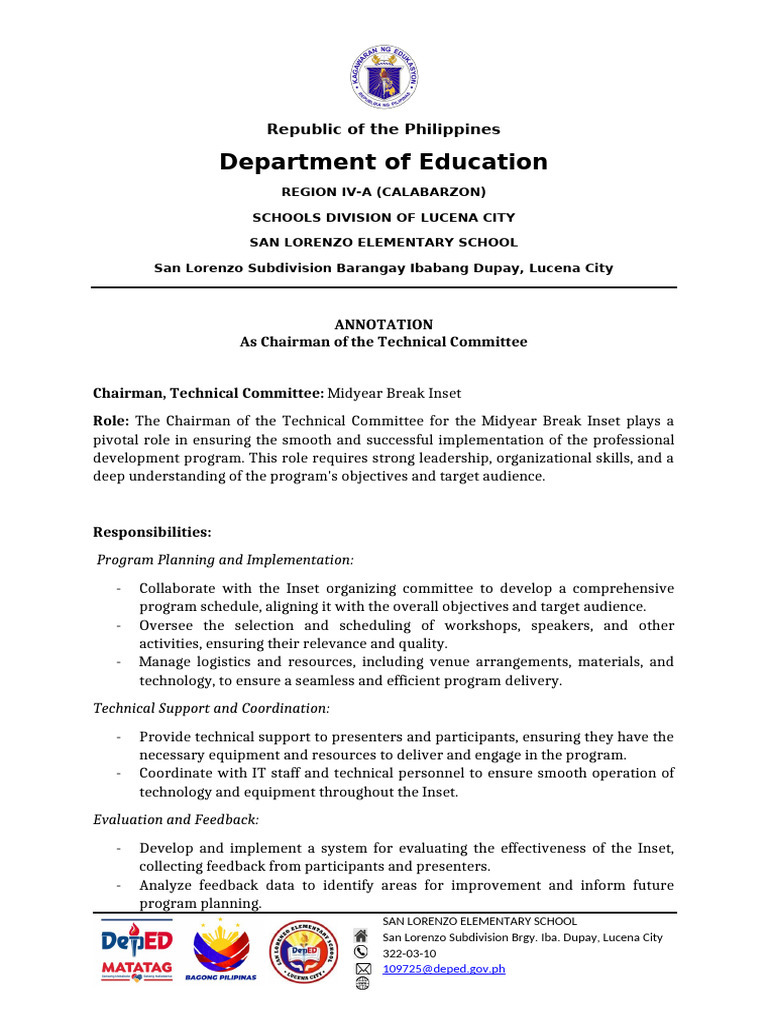 Annotation Filipino Coordinator | PDF | Communication | Organizational ...