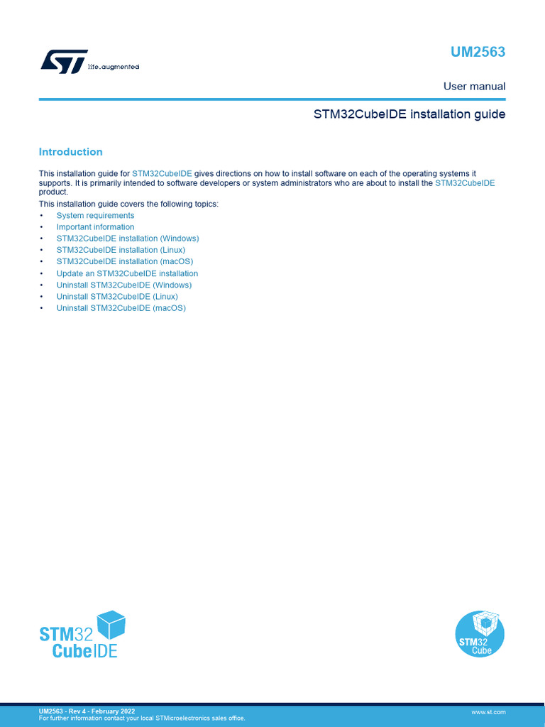 dm00603964 Stm32cubeide Installation Guide Stmicroelectronics | PDF | Linux Distribution | Mac Os