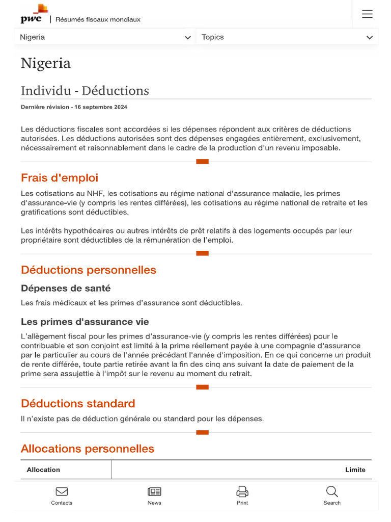 Déductions | PDF