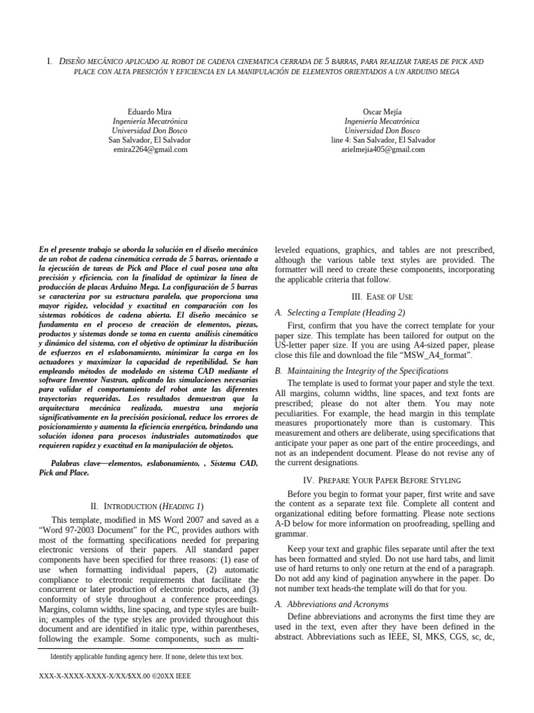 Articulo Cientifico Ieee | PDF | Bracket | Note (Typography)