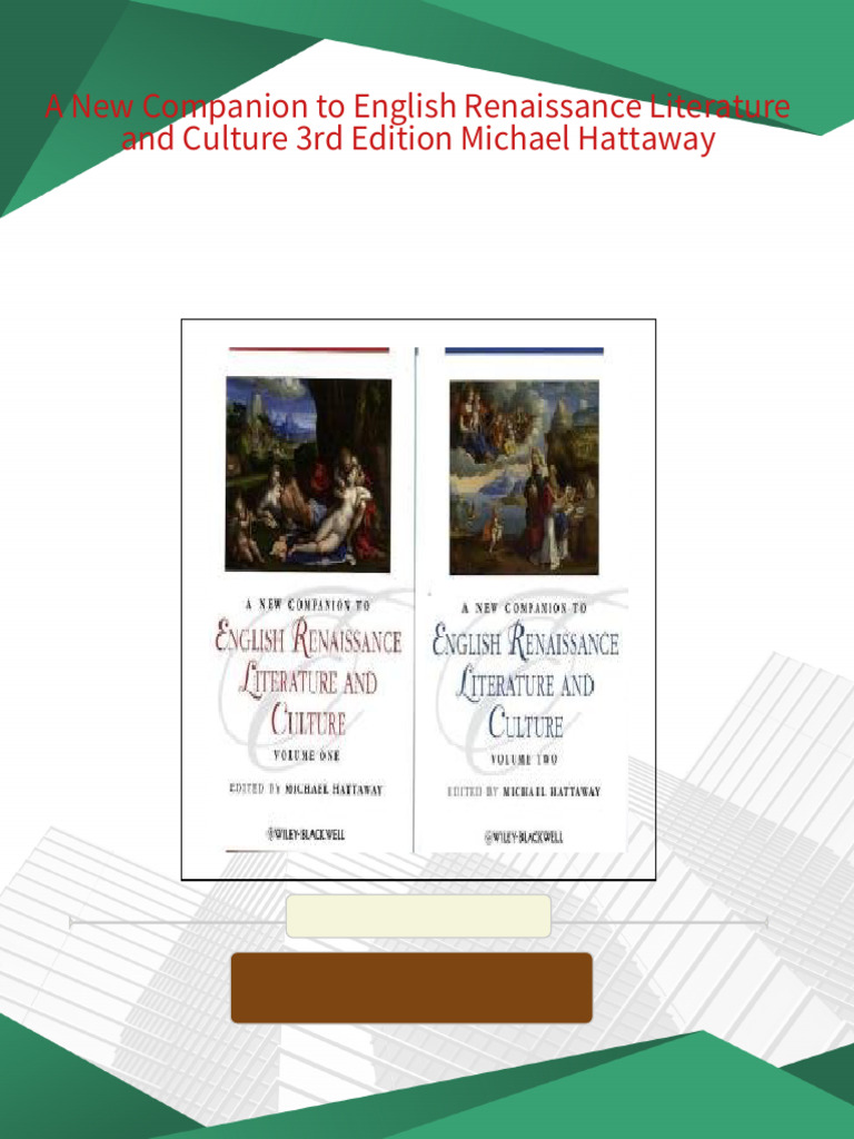 A New Companion to English Renaissance Literature and Culture 3rd ...