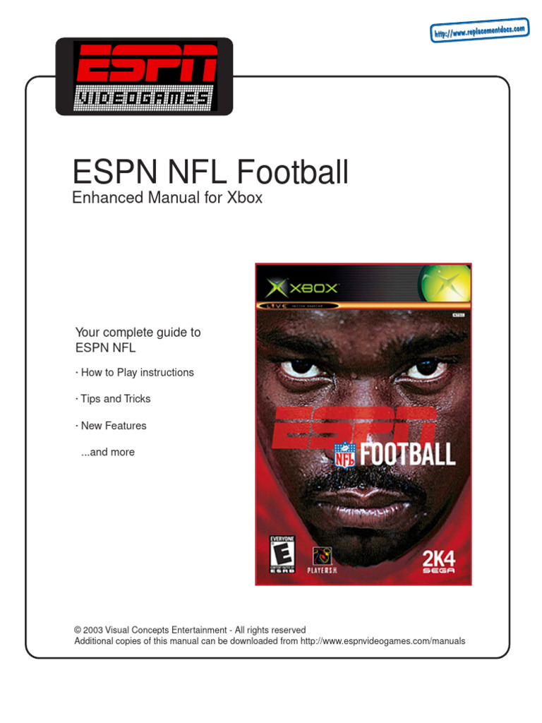 ESPN NFL Football (USA) | PDF | Quarterback | Xbox (Console)