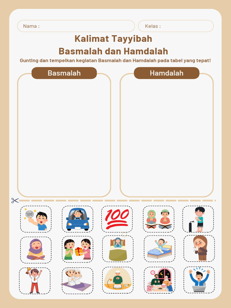 LKPD KALIMAT TAYYIBAH | PDF