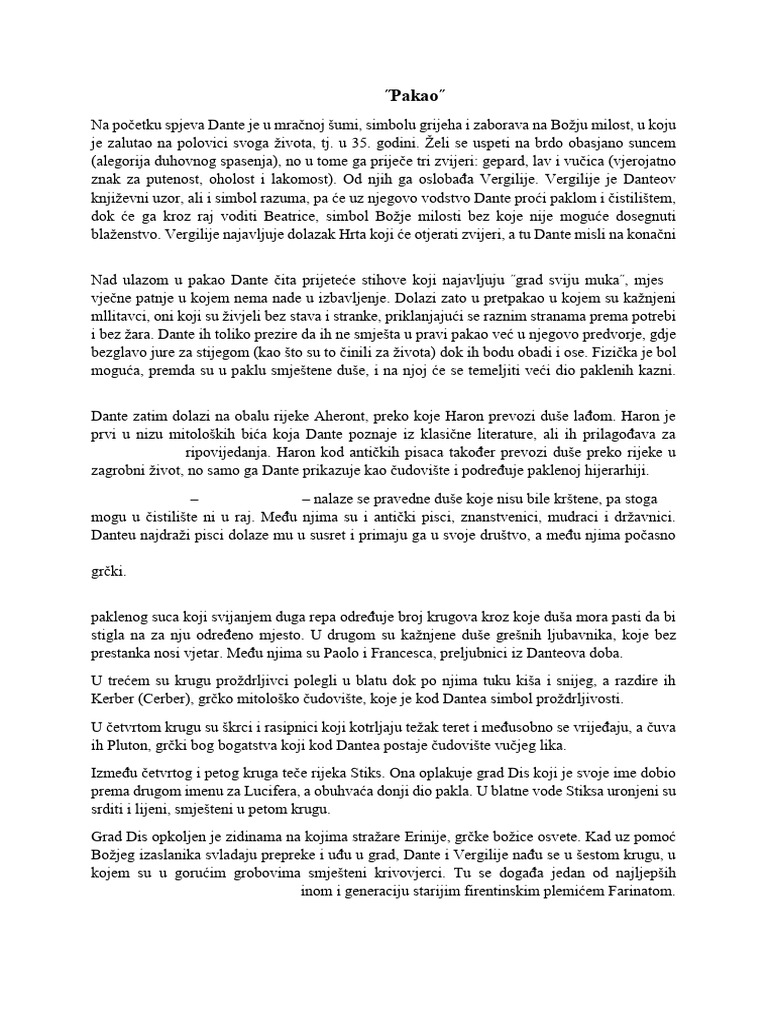 Dante - Pakao | PDF