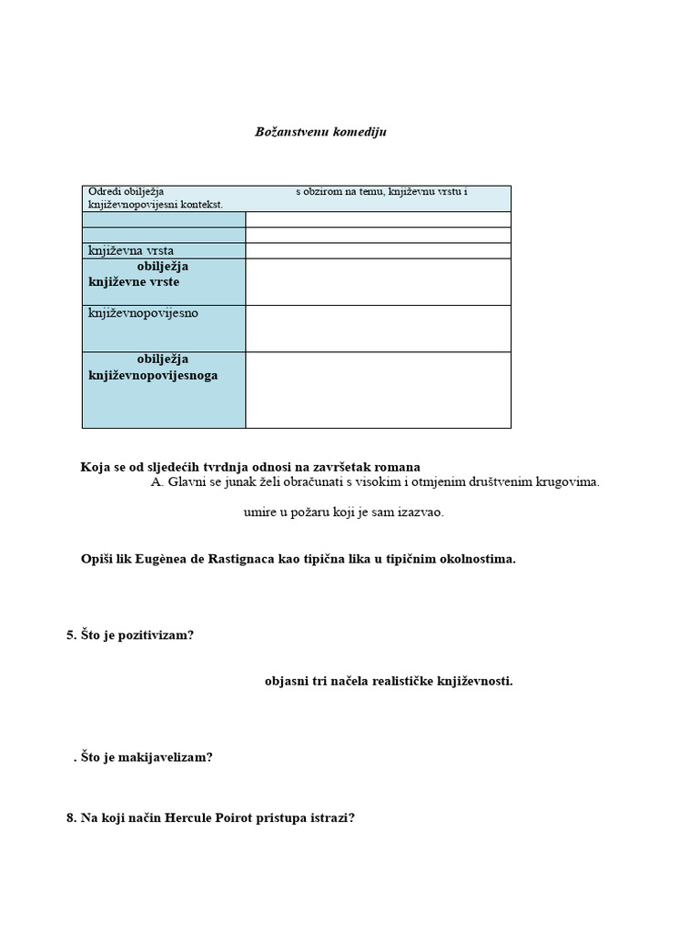 Dobro I Zlo - Ispit 3. Razred | PDF