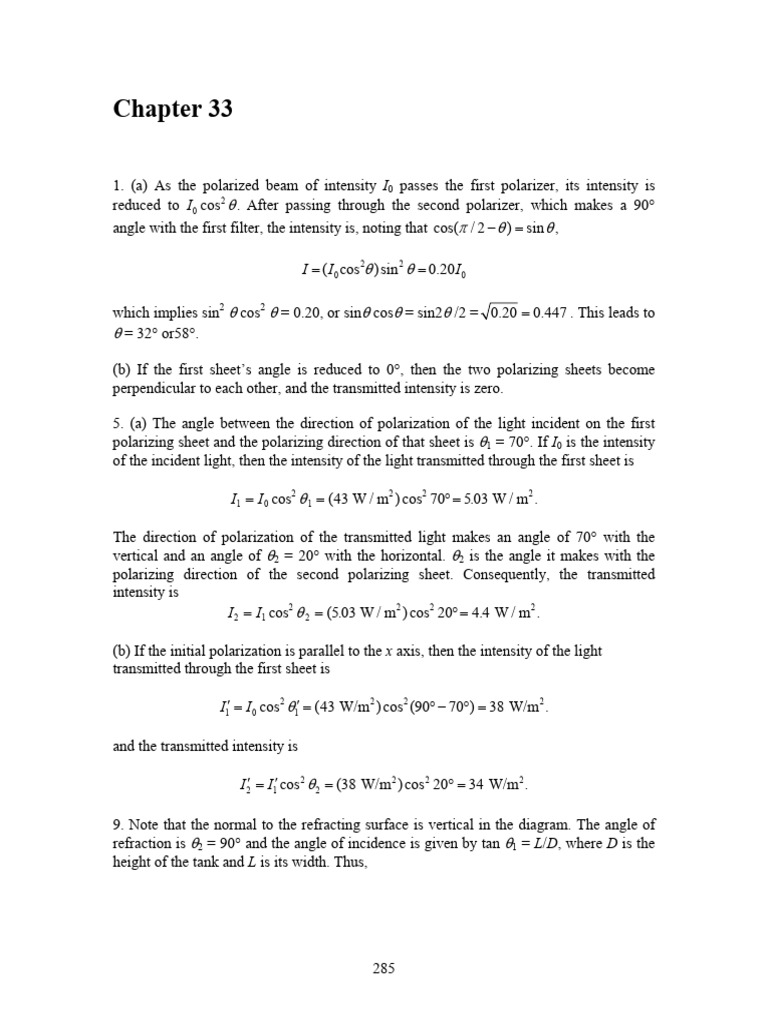 ch33 | PDF | Reflection (Physics) | Electromagnetic Radiation