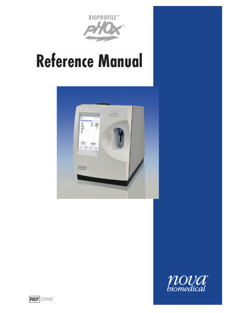 IFU 52942 BioProfile PHOx Blood Gas Analyzer Instructions Manual | PDF | Lockout (Industry)