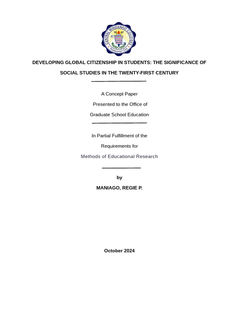 Global Citizenship in Social Studies Education | PDF | Qualitative ...