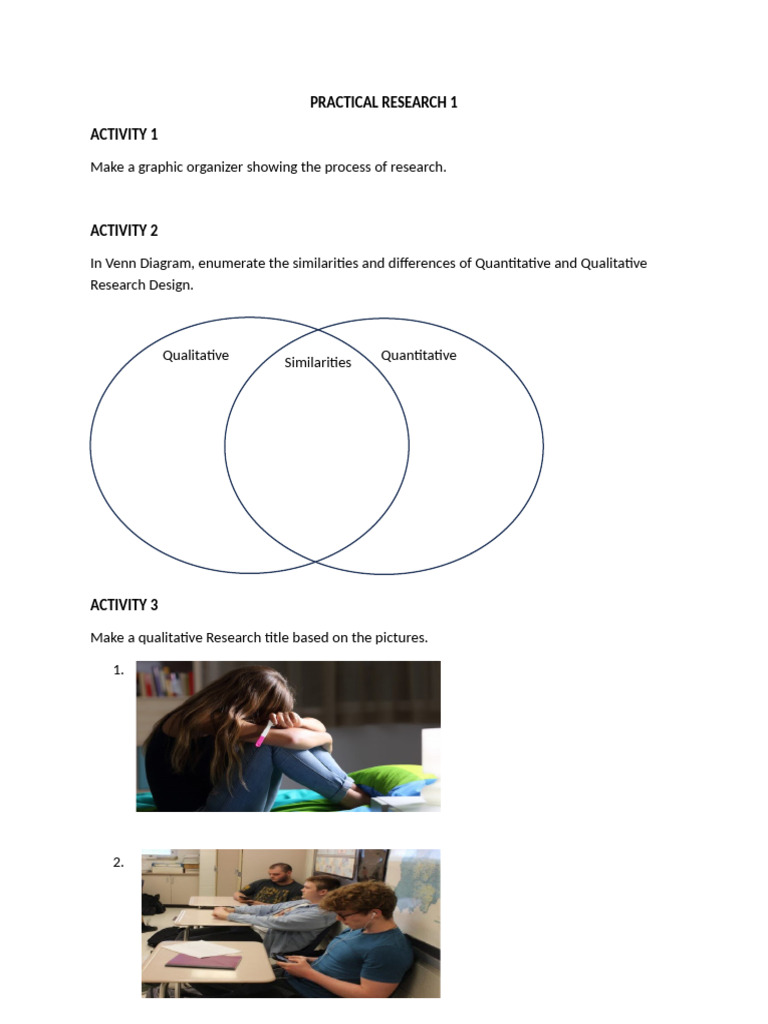 Research Design Comparison Activities | PDF