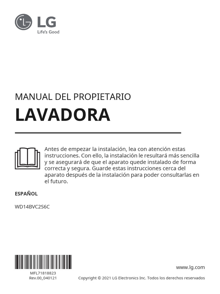 Manual lavadora lg genérico | PDF | Tap (Válvula) | Textiles