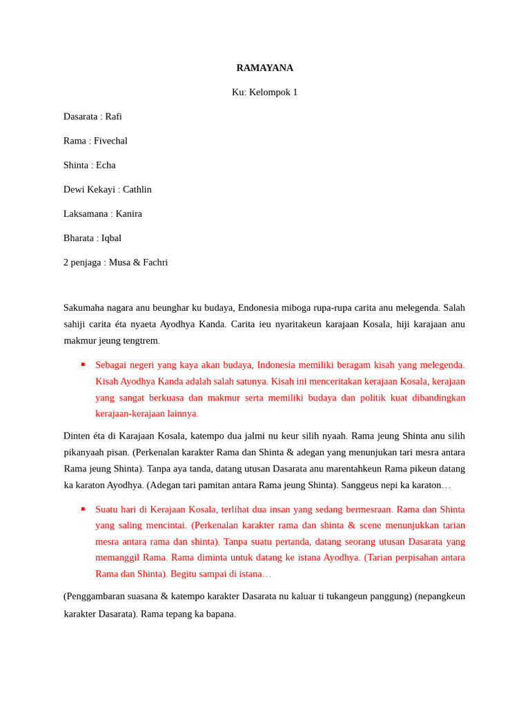 Ramayana Sunda Final Script | PDF