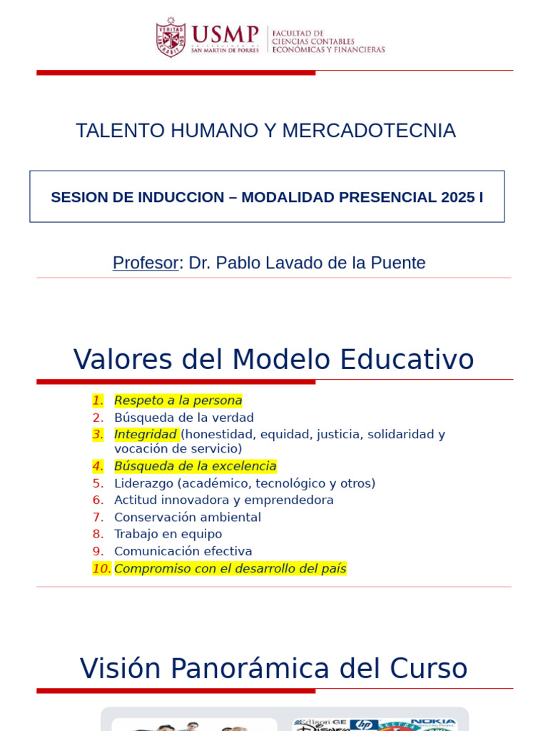 Sesión De Inducción 2025 I Pdf Marketing Maestros