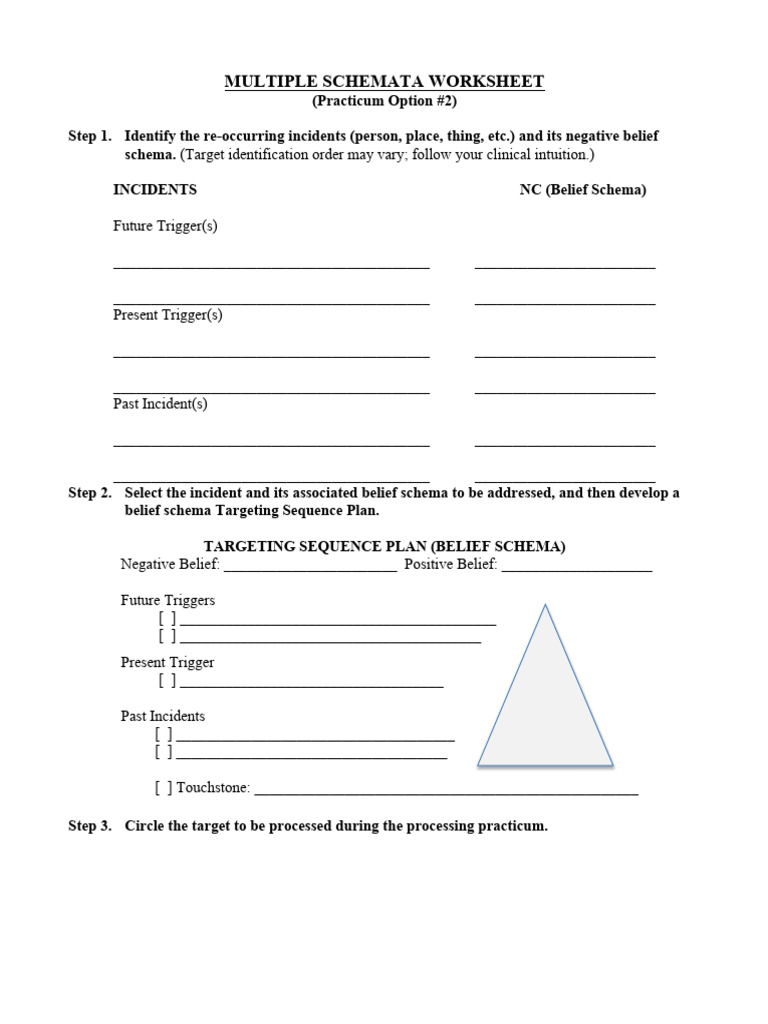 Multiple Schemata Worksheet | PDF