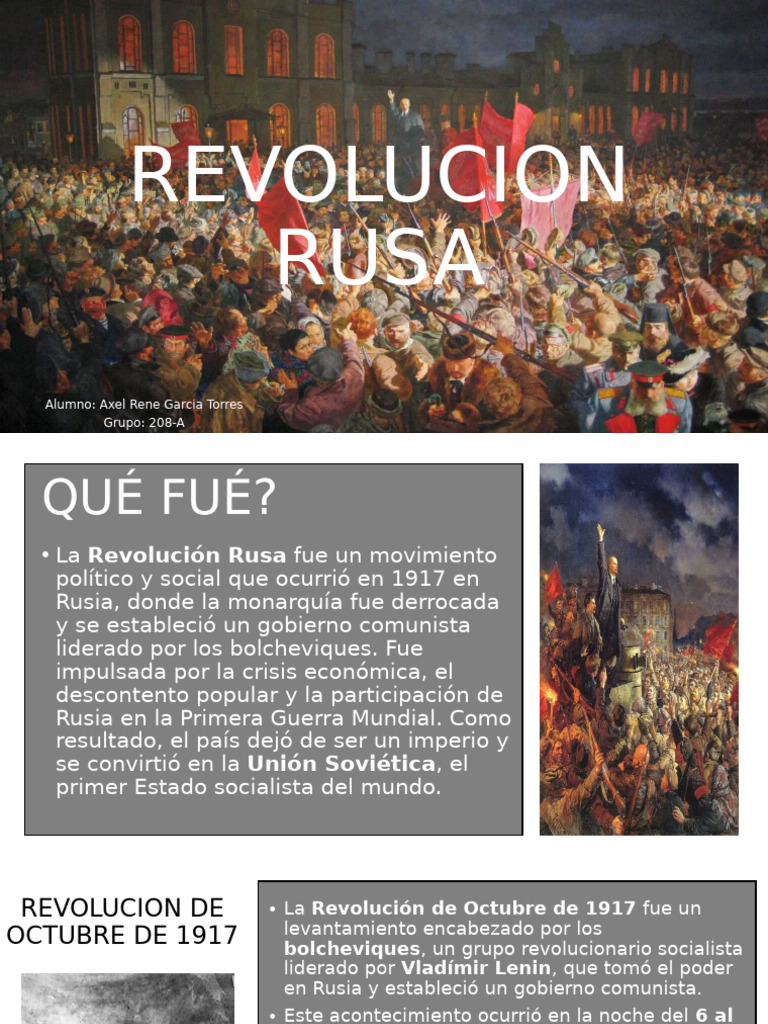 Revolución Rusa y creación de la URSS | PDF | Unión Soviética ...