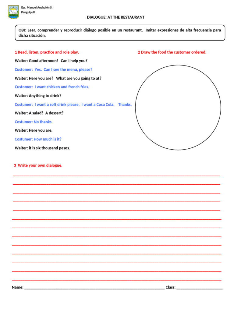 4o Food Dialogue | PDF