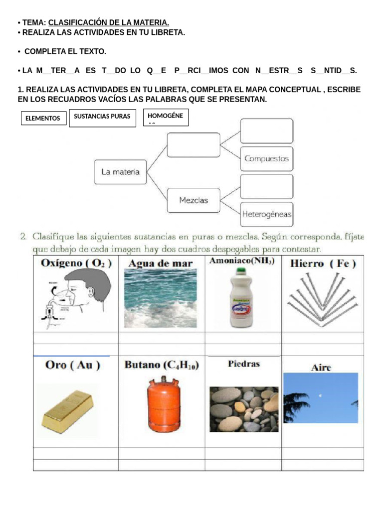 Clasificación de la Materia y Métodos | PDF