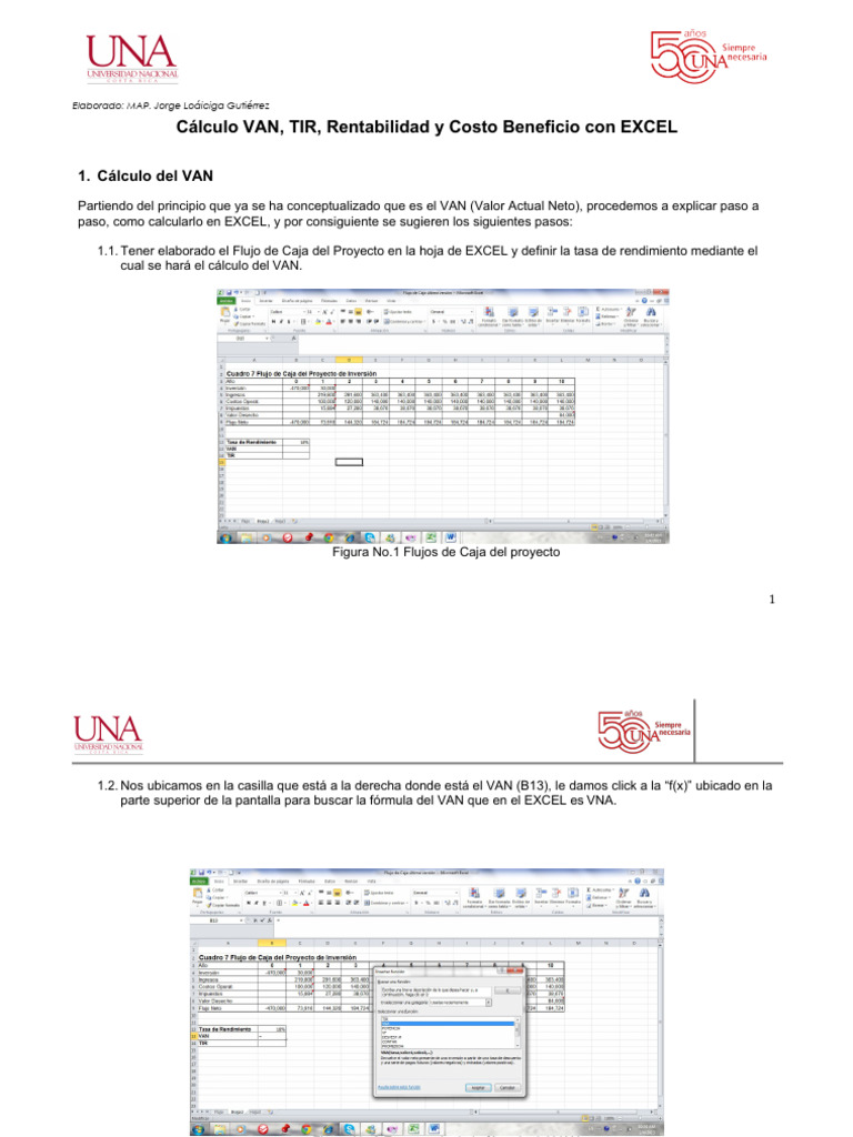 Cómo Calcular el VAN en Excel | PDF | Flujo de efectivo | Contabilidad