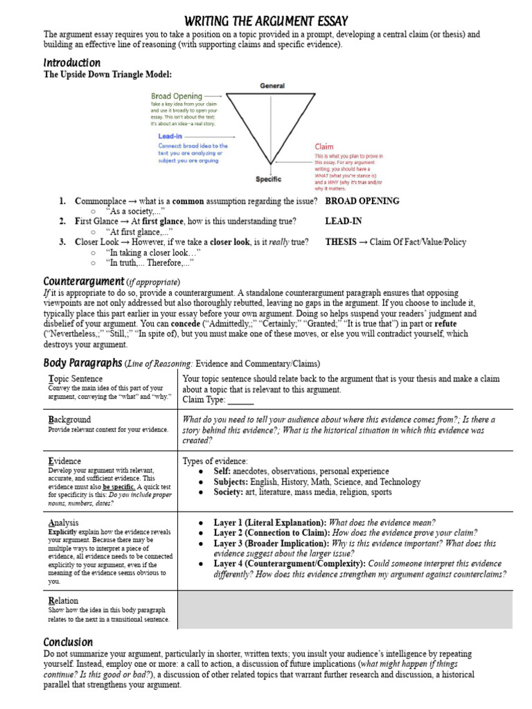 One Pager Outline | PDF | Argument | Evidence