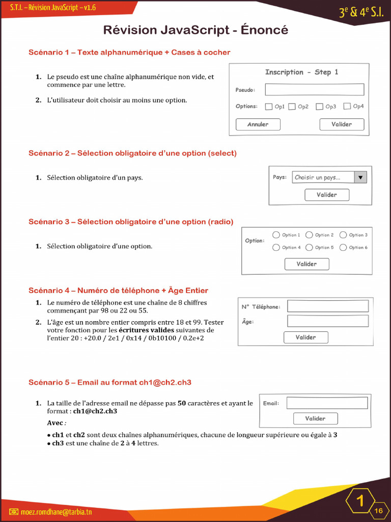 Révision Javascript Aio v1.6 | PDF