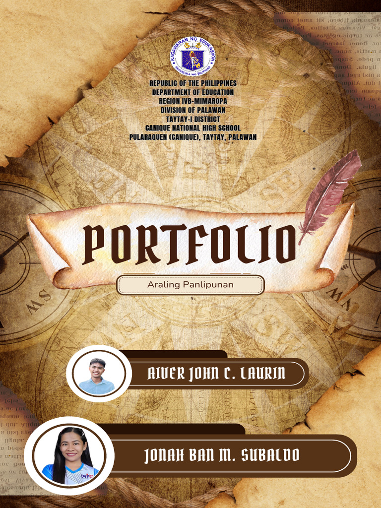 Brown Ancient Vintage Portfolio Cover A4 Document | PDF