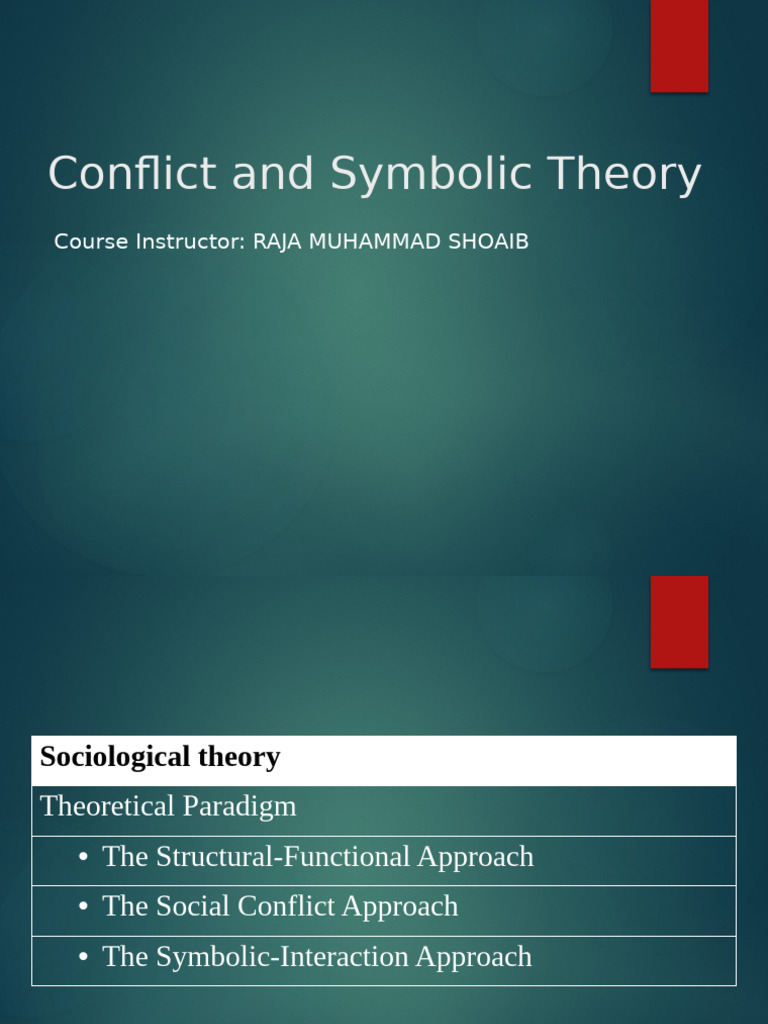 Understanding Conflict and Symbolic Theory | PDF | Society | Liberal ...