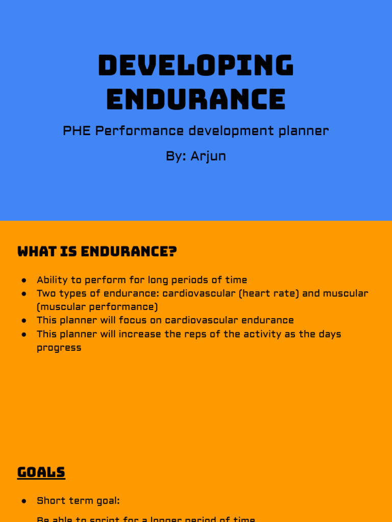 Developing Endurance | PDF