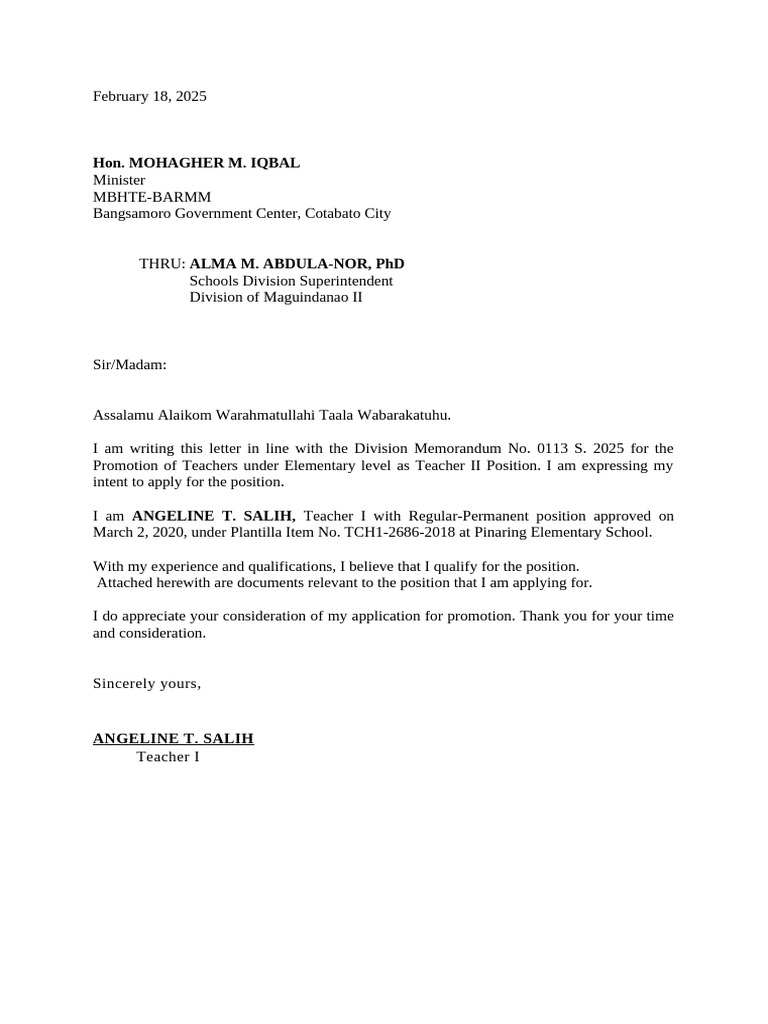 Letter of Intent | PDF