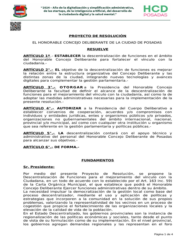 Ej Resolucion Municipal | PDF | Democracia | Ideologías políticas