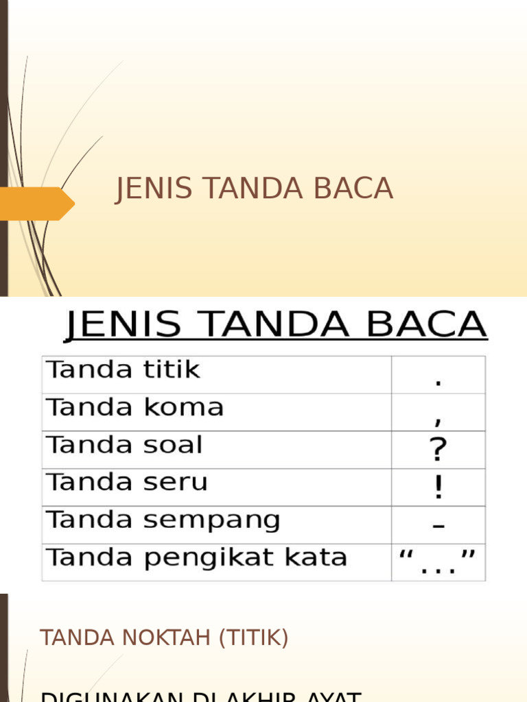 Jenis Tanda Baca | PDF