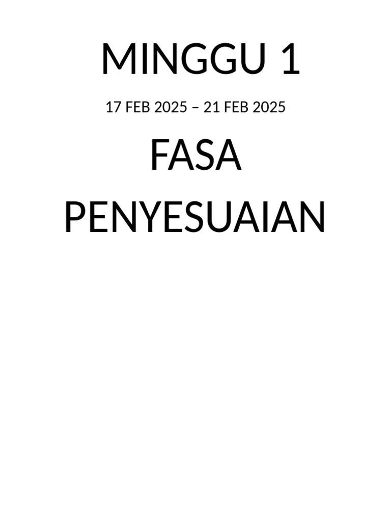 Tahun 1 Um - Minggu 1 Dan 2 | PDF