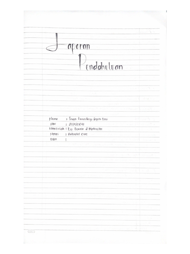 Lp Antenatal Care Pdf