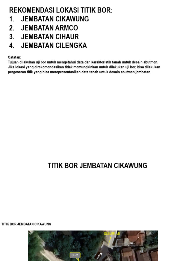 Lokasi Uji Bor Pekerjaan Jembatan | PDF