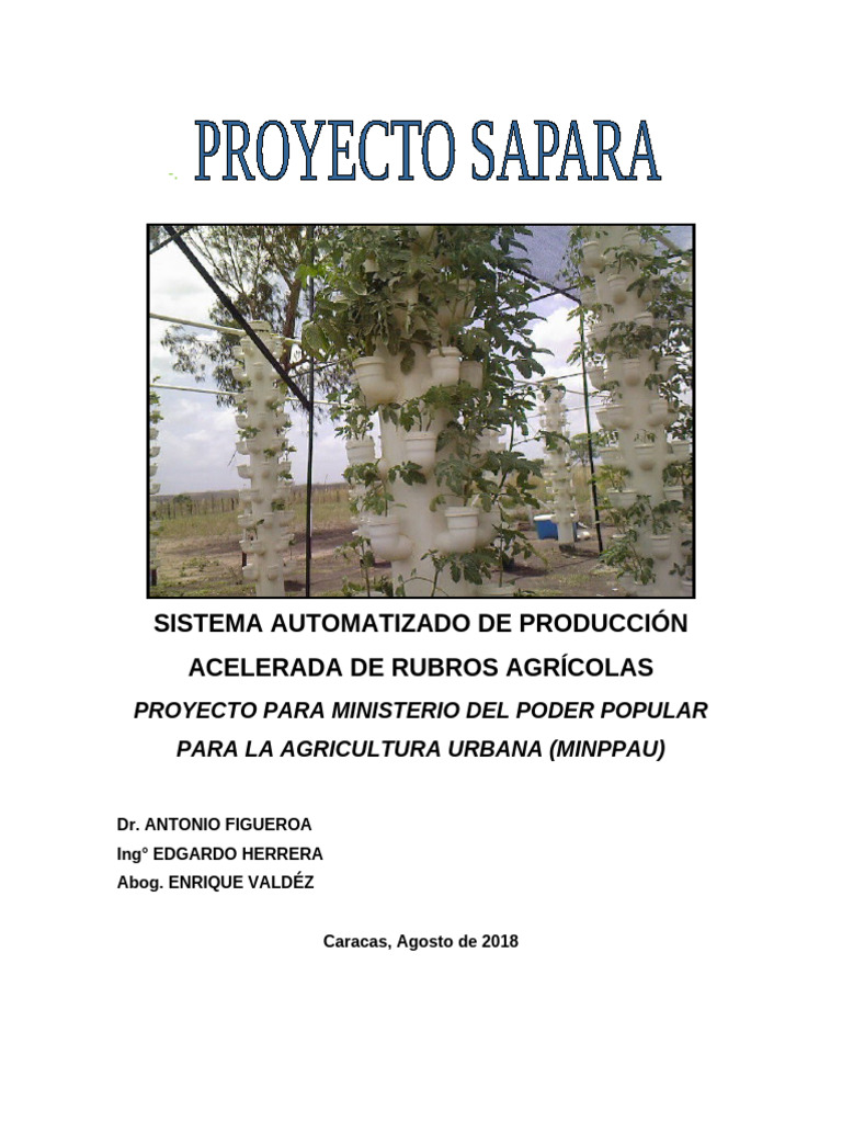 proyecto sapara mppau 1 | PDF | Agricultura | Business