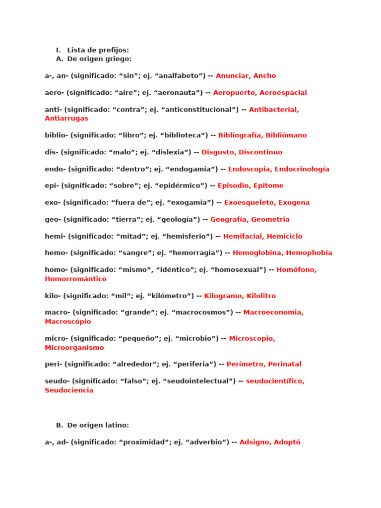 Prefijos y Sufijos ! | PDF