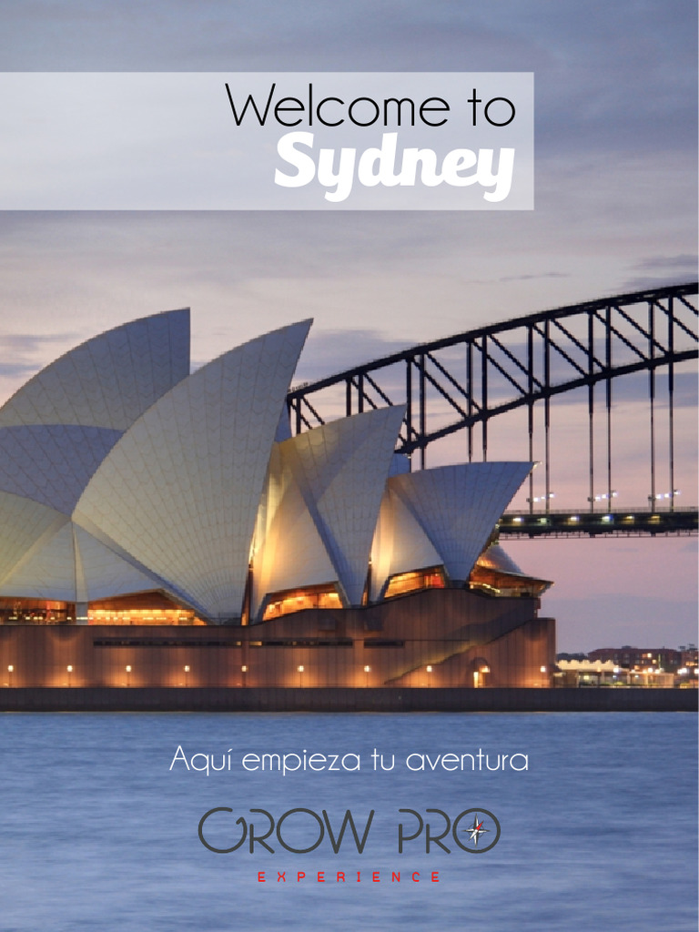 Sydney Welcome Pack GrowPro Experience | PDF | Sydney | Visa de viaje