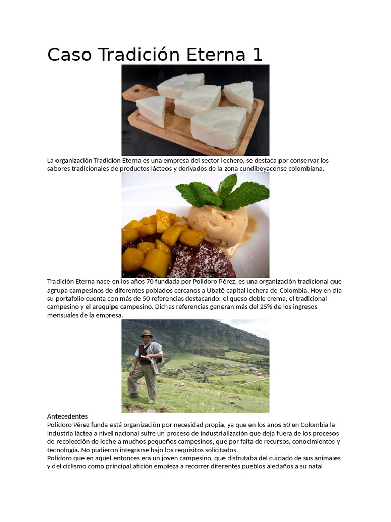 Caso Tradición Eterna 1 | PDF | Colombia | Productos lácteos