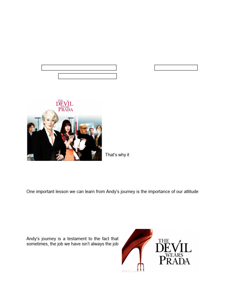 The Devil Wears Prada Film Movie Reflection | PDF | Psychology ...