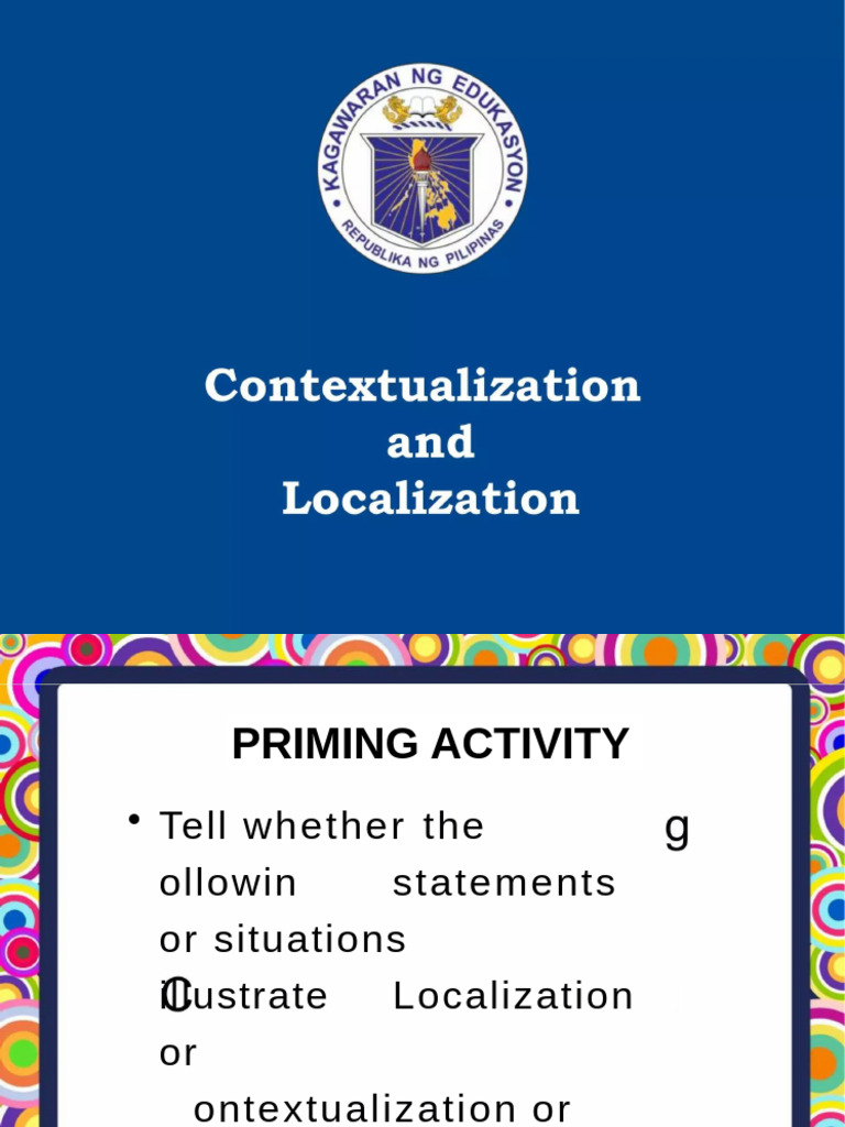 Contextualization and Localization | PDF | Intelligence | Learning
