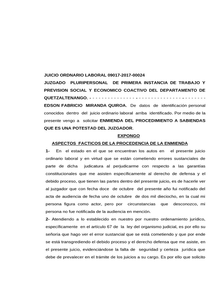 Enmienda Del Procedimiento 2018 | PDF | Debido al proceso | Ley Pública