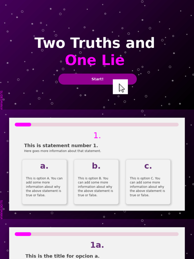 Two Truths and a Lie Template | PDF | Typefaces | Typography
