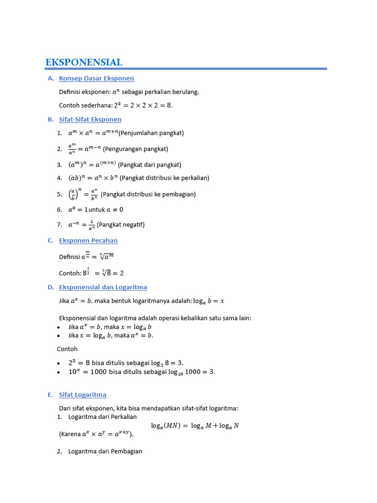 EKSPONENSIAL | PDF
