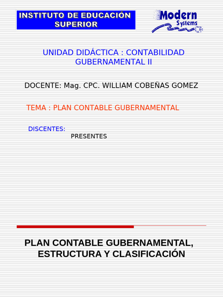 Plan Contable Gubernamental | PDF | Contabilidad | Balance presupuestario del gobierno