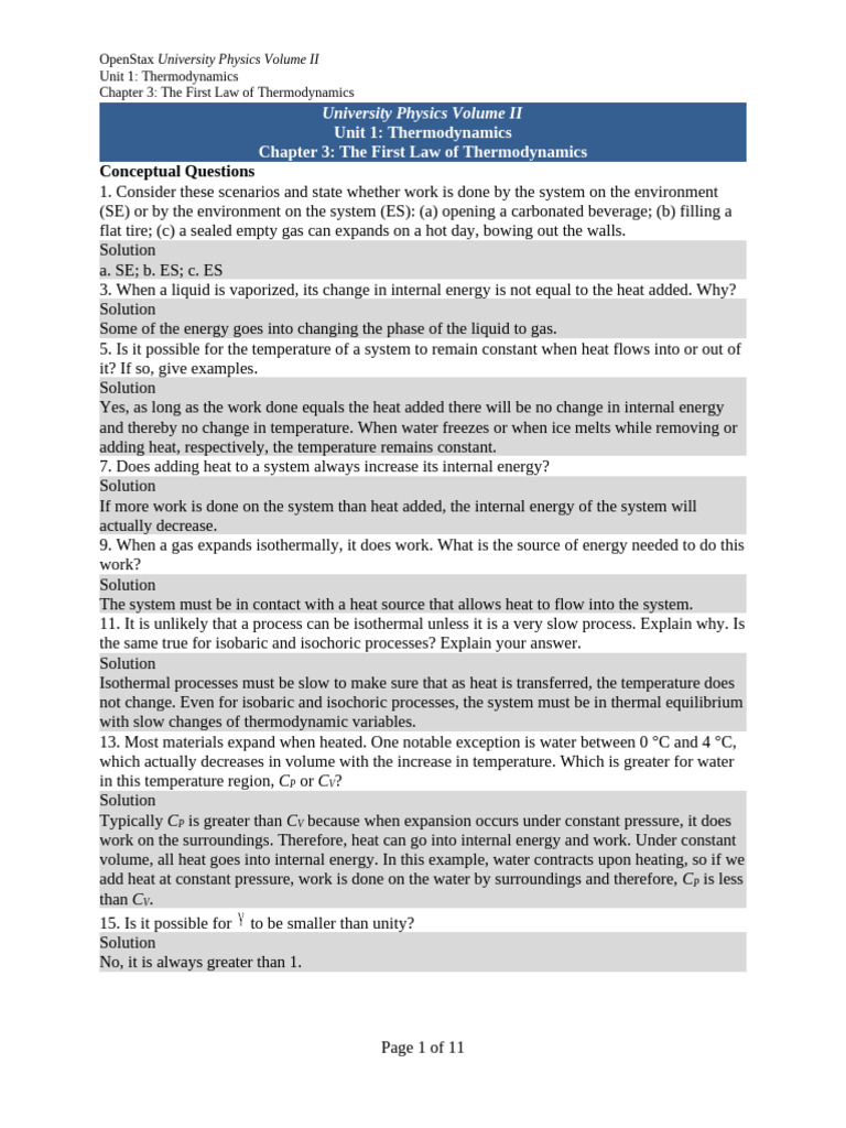 UniversityPhysicsVolume2 Ch03 | PDF | Gases | Heat