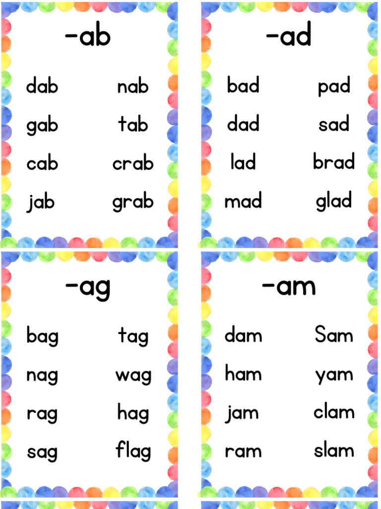 Word Families | PDF