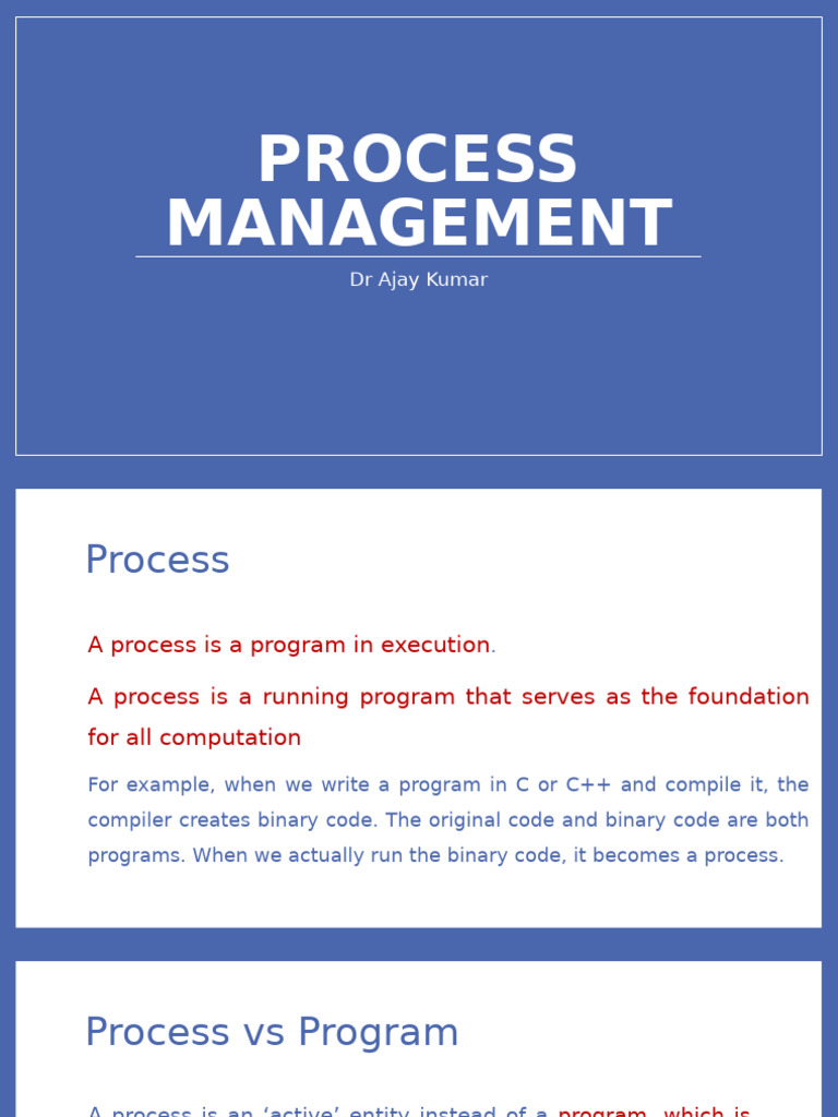 Process Management | PDF | Process (Computing) | Scheduling (Computing)