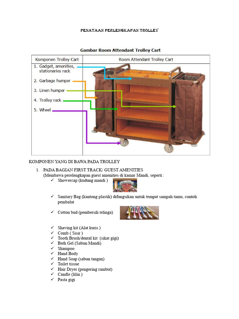 Penataan Perlengkapan Trolley Hotel | PDF