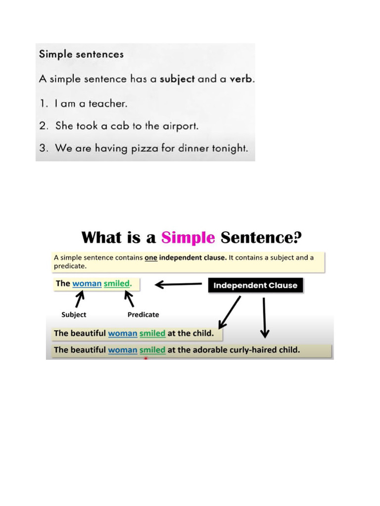 Simple Sentences | PDF